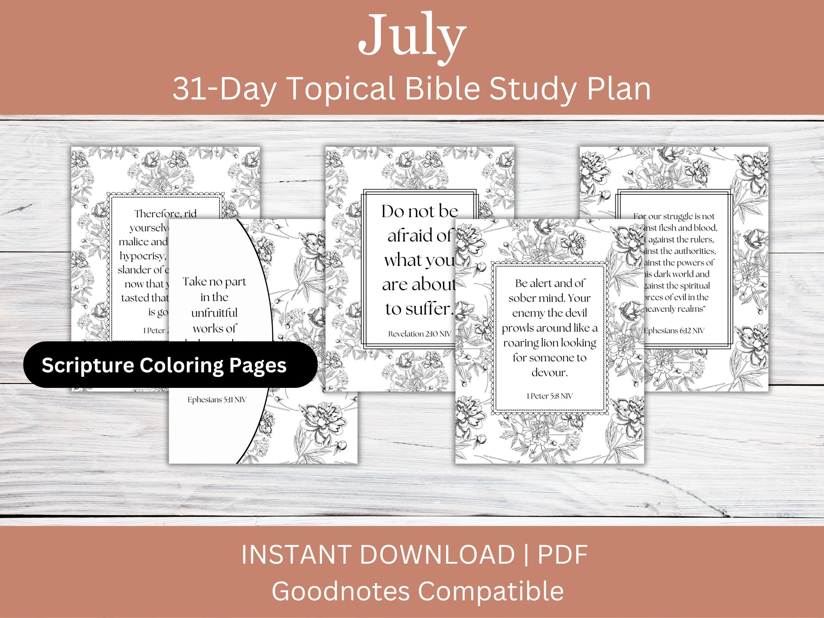 Bible Study Journal | Bible Reading Plan Printable | Digital Bible ...