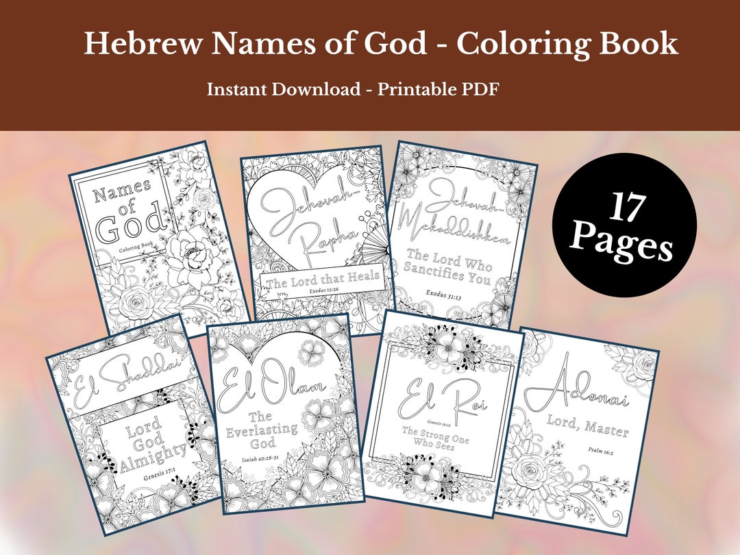 Names of God Printable - Bible Verse Coloring Pages- Scripture Coloring ...