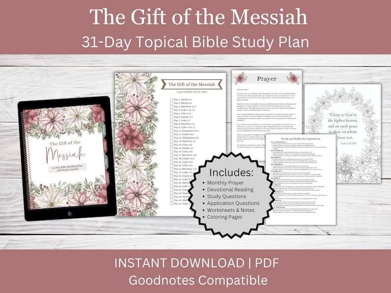 Christmas Bible Study Journal | Gift of Messiah, Printable & Digital ...