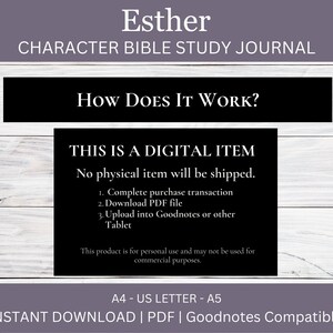 Bible Study Journal |esther Bible Study | Character Study | Christian ...