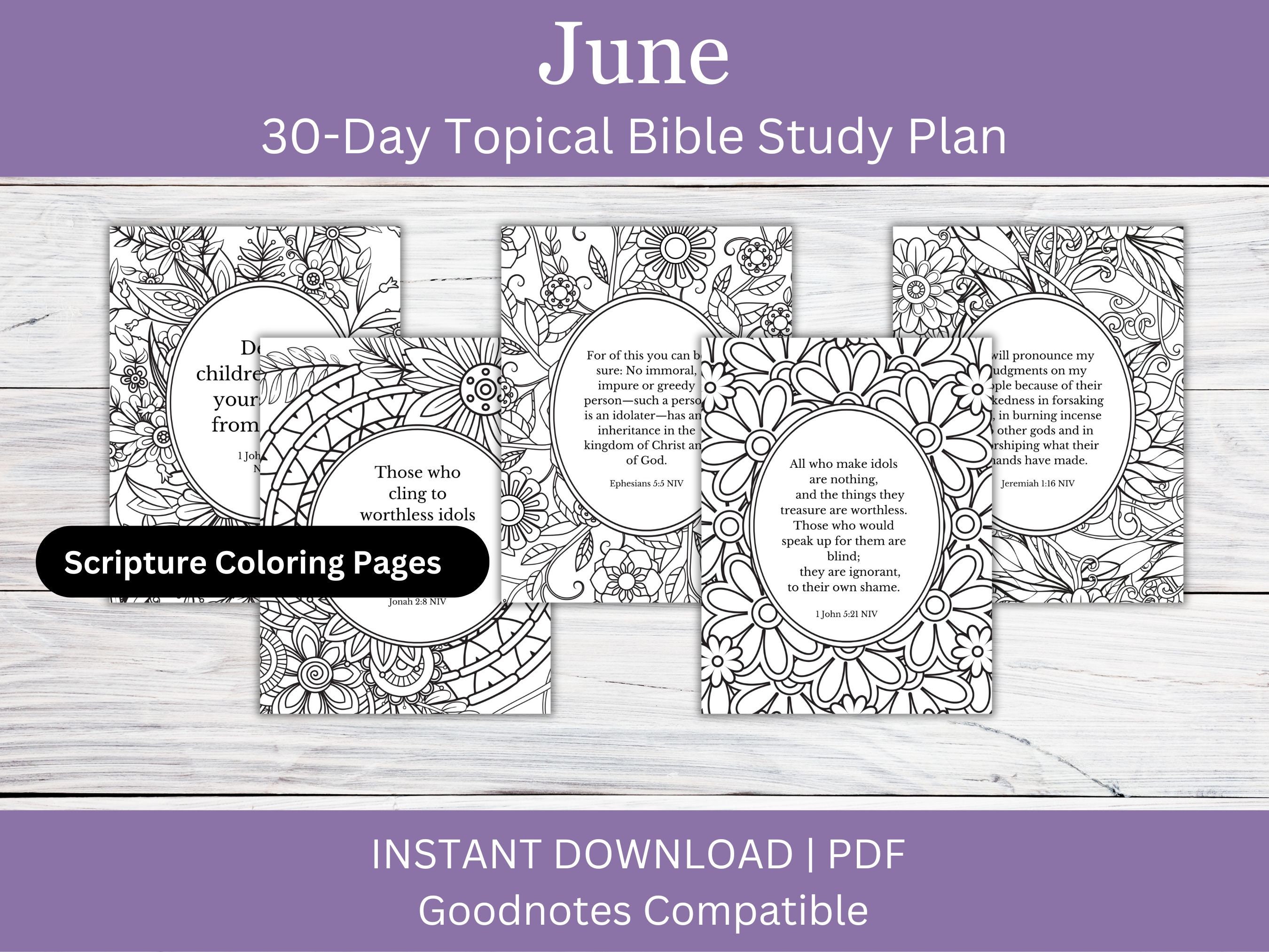Bible Study Journal Bible Reading Plan Printable Digital Bible Study ...