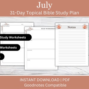 Bible Study Journal | Bible Reading Plan Printable | Digital Bible ...