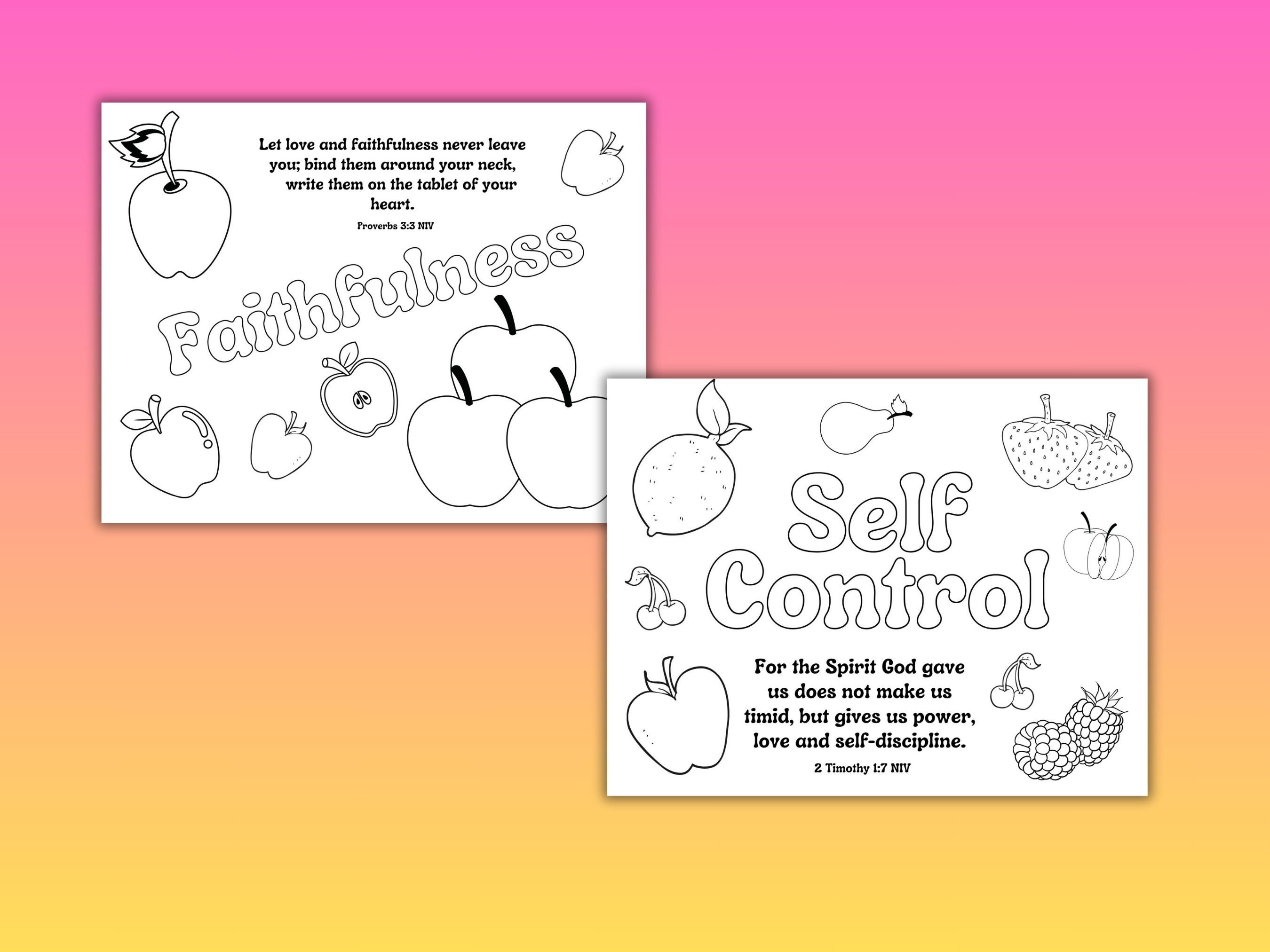 Fruit of the Spirit Coloring Pages | Bible Verse Coloring Pages ...