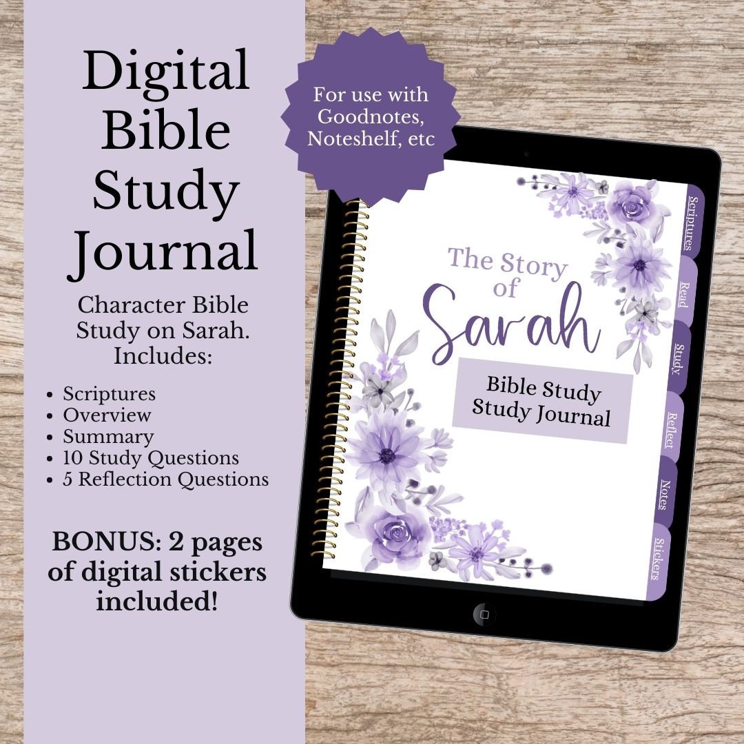 Digital Bible Journal sarah Digital Bible Study Character Study ...