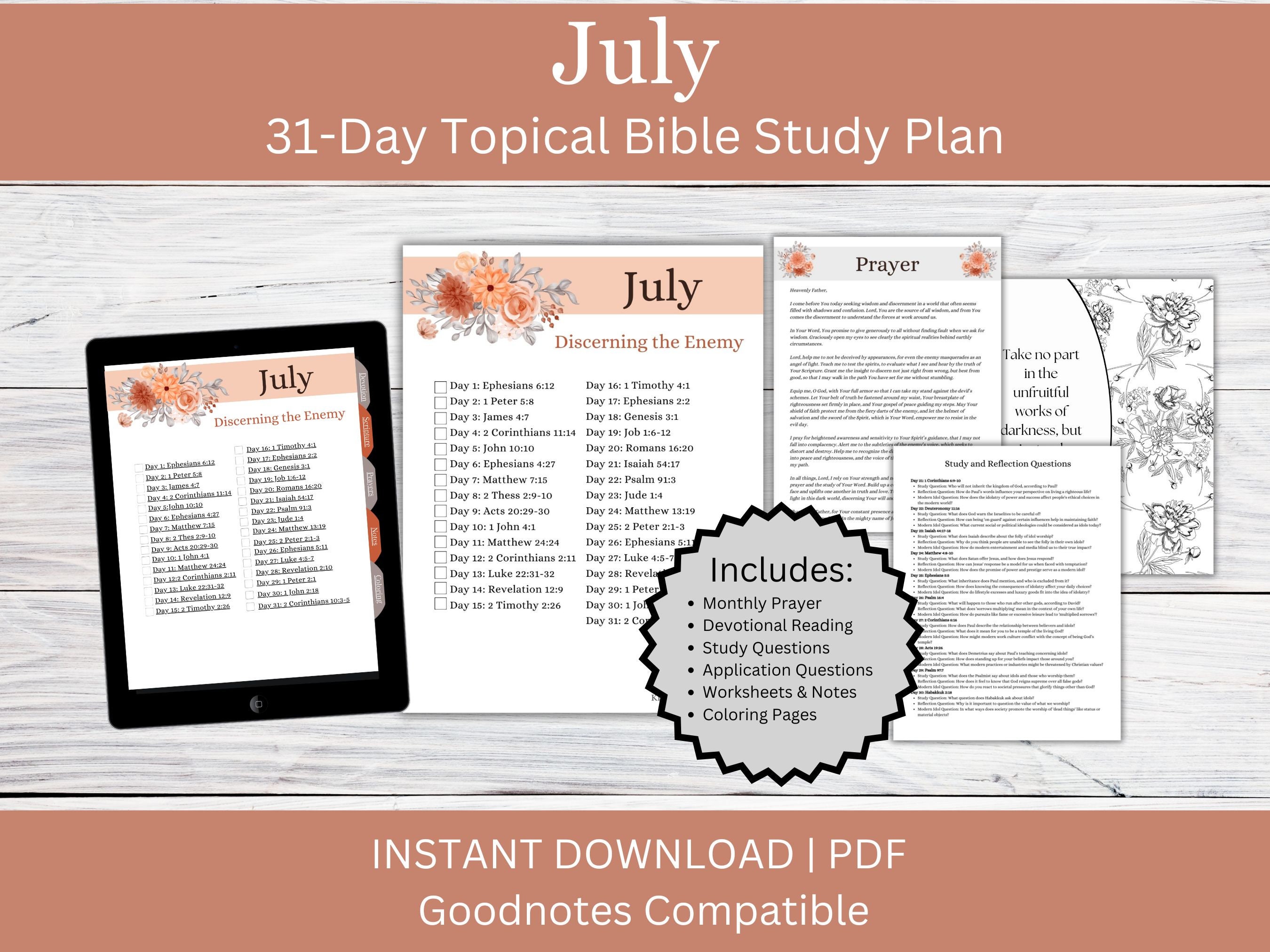 Bible Study Journal Bible Reading Plan Printable Digital Bible Study ...
