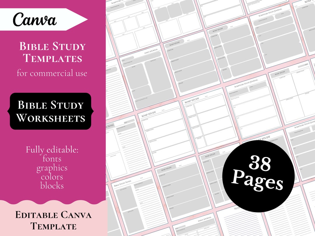 Bible Study Templates | Editable Canva Template | Bible Study ...