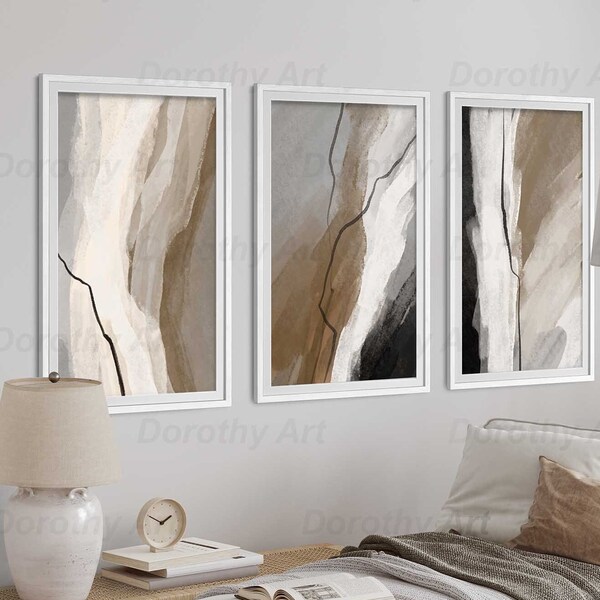 Abstract Modern Art 3 Piece - Etsy