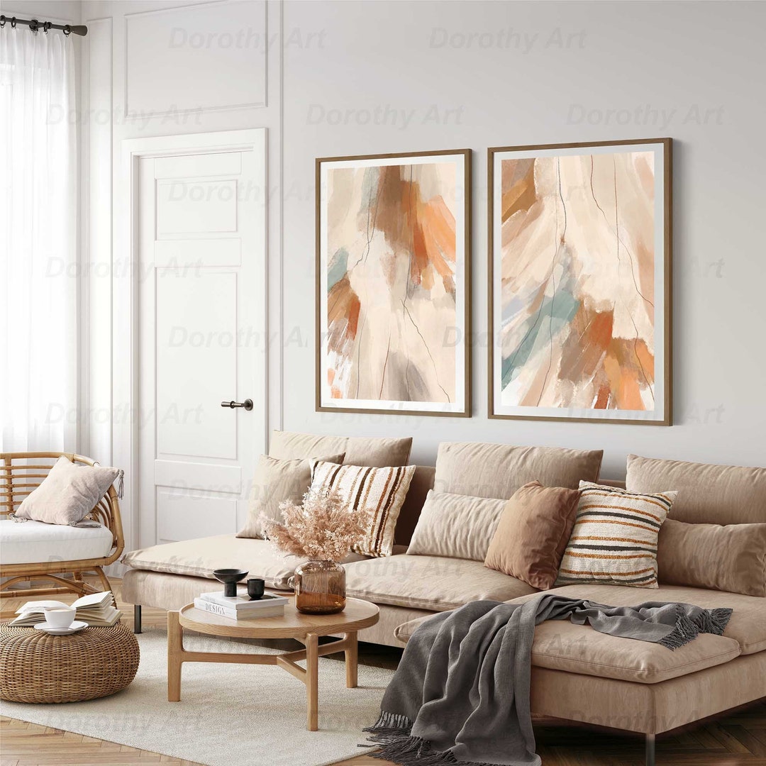 Terracotta Wall Art, Set of 2 Downloadable Prints Earth Tone Wall ...