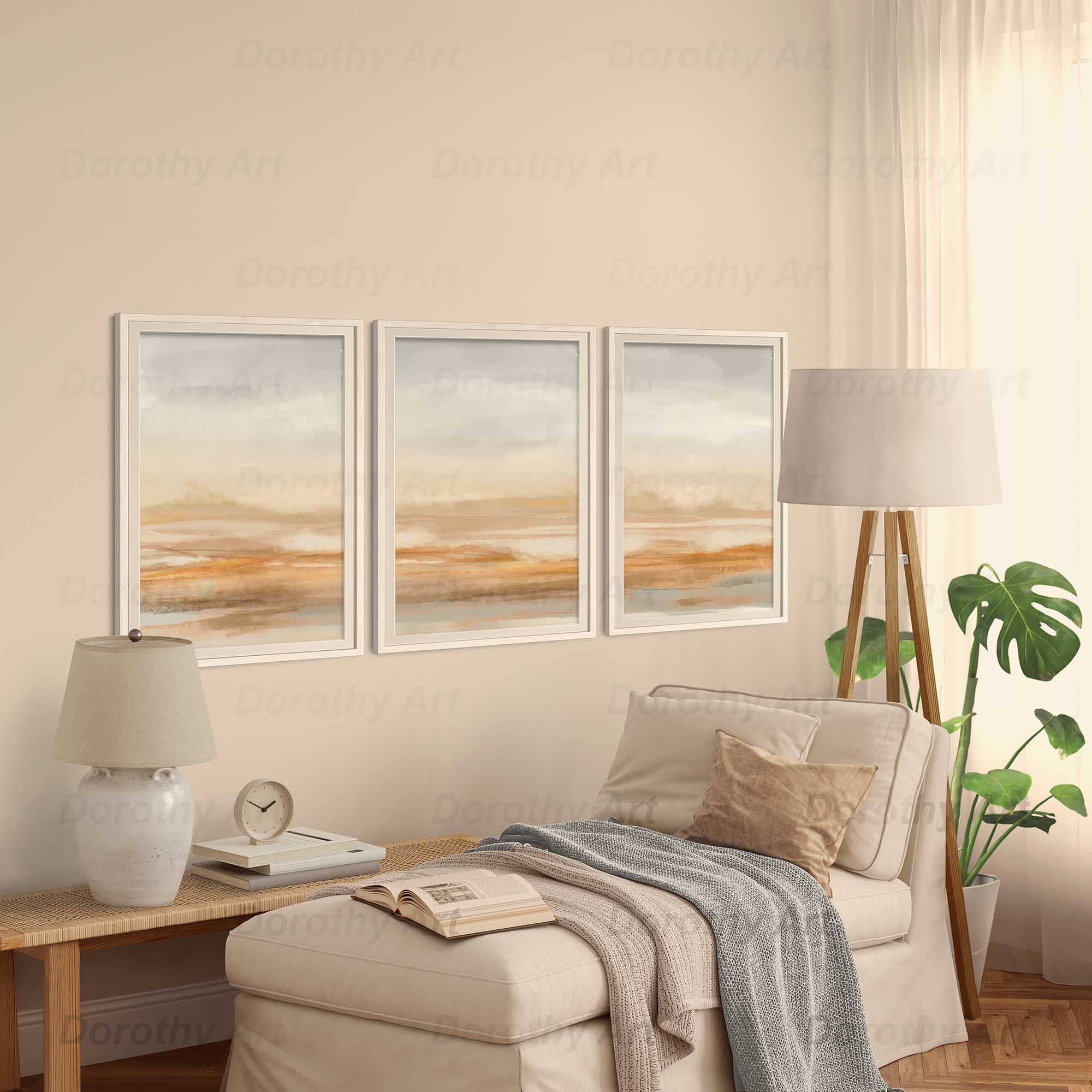 Neutral Gallery Wall Poster Triptych Wall Art Set of 3 - Etsy