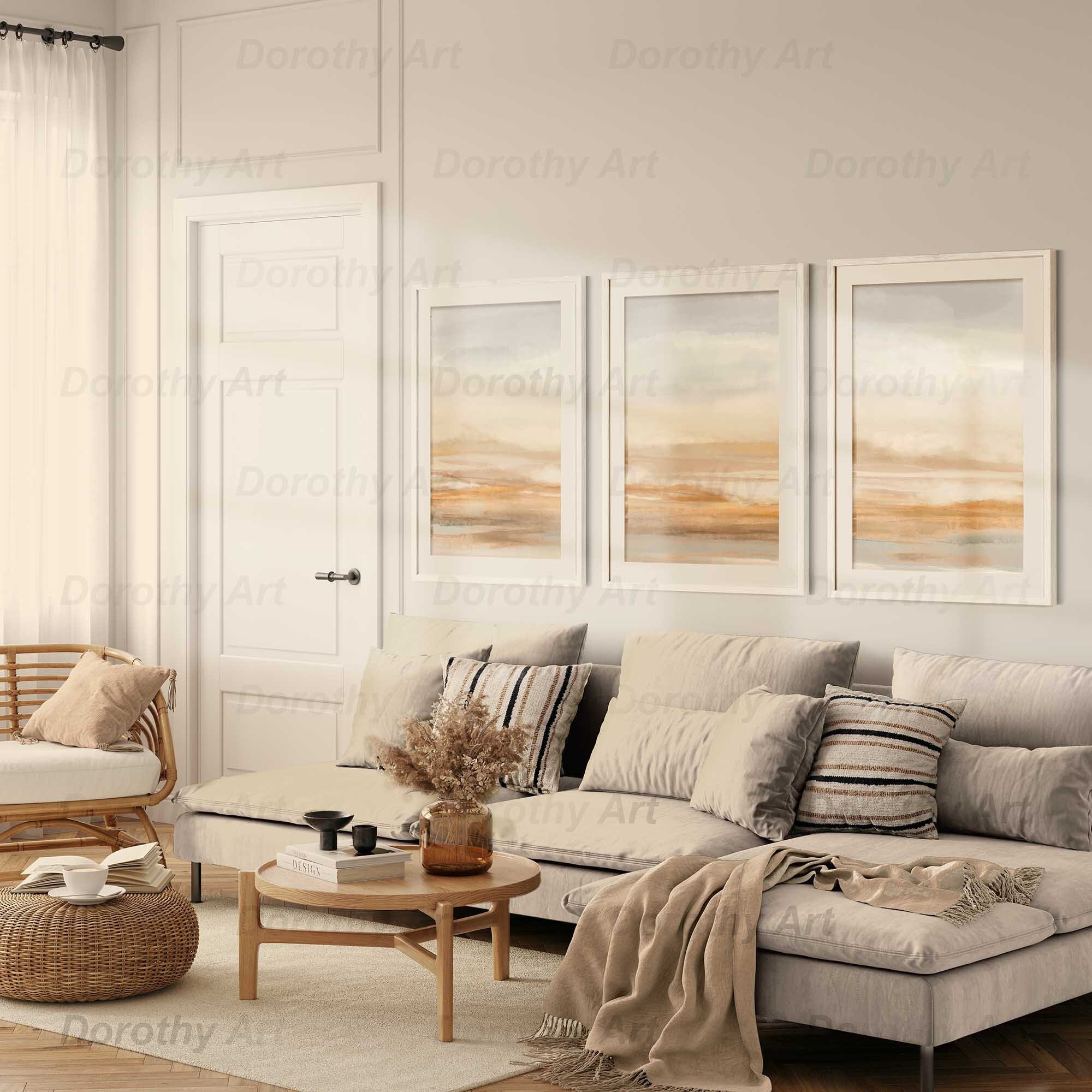 Neutral Gallery Wall Poster Triptych Wall Art Set of 3 - Etsy