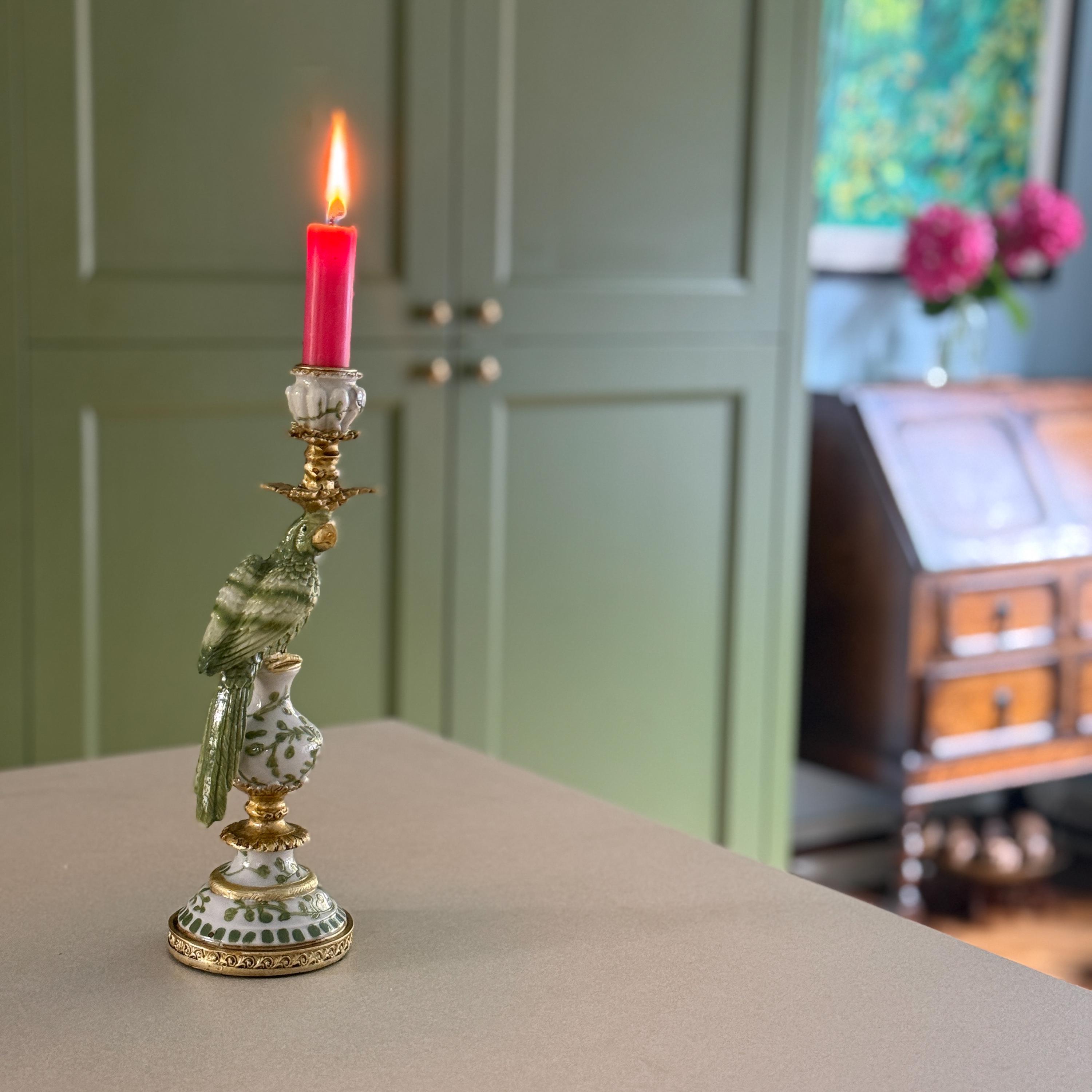 Frank | Green Bird Candle Holder, Parrot Candestick, Décor, Vintage ...