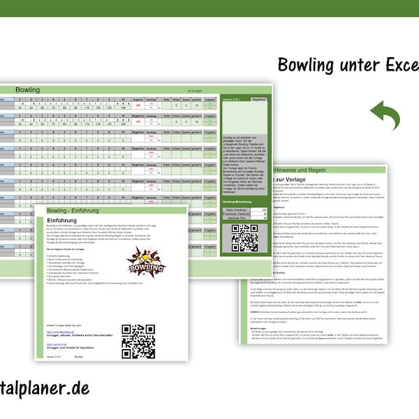 Bowling Excel Spreadsheet - Etsy