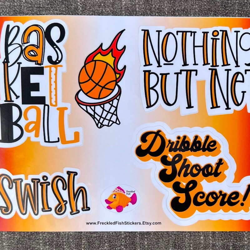 Basketball Stickers - Etsy