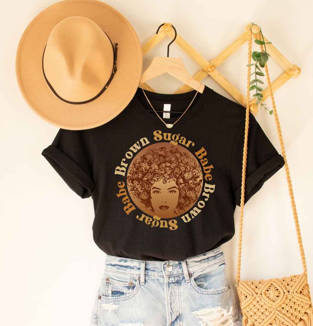 Brown Sugar Babe, Afro Women Shirt, Afro Girl, Black Girl Shirt, Black ...