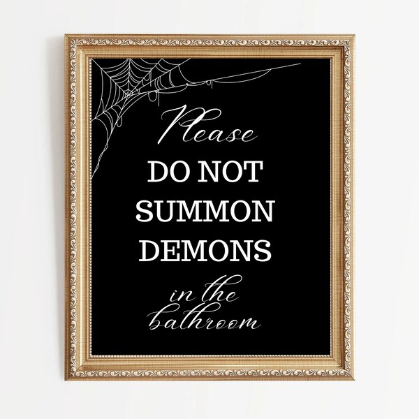 Demon Bathroom Sign - Etsy