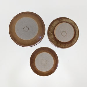 Vintage Brown Stoneware Ceramic Saucers by SIAL Pottery Quebec | SIAL ...