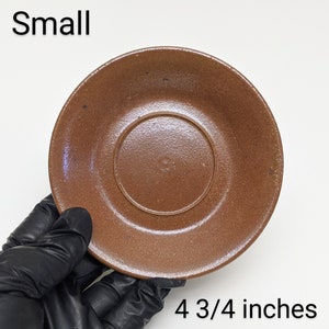 Vintage Brown Stoneware Ceramic Saucers by SIAL Pottery Quebec | SIAL ...