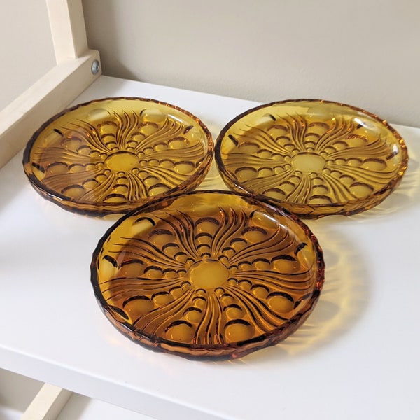 Amber Glass Plates - Etsy