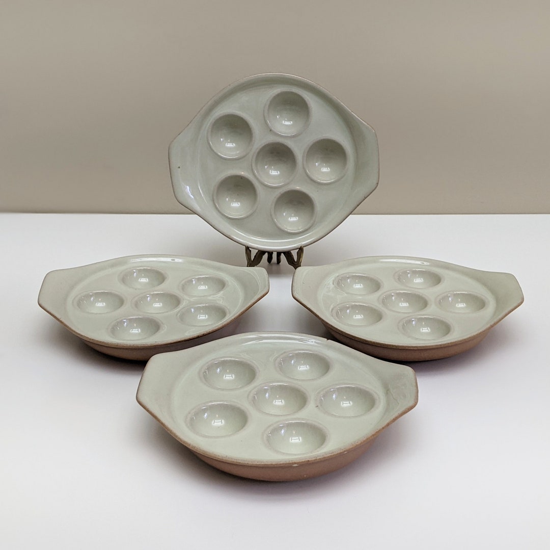Vintage SIAL Snail Plates (set of 4) | Quebec Pottery Stoneware - Etsy