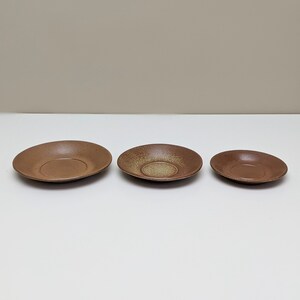 Vintage Brown Stoneware Ceramic Saucers by SIAL Pottery Quebec | SIAL ...