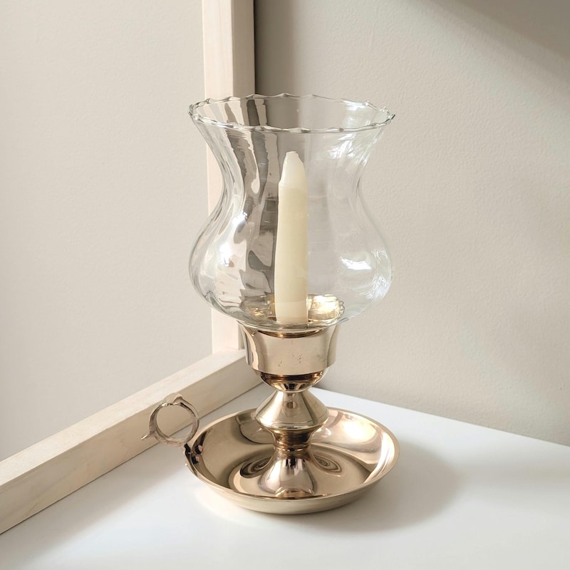 Glass Candle Lamp - Etsy