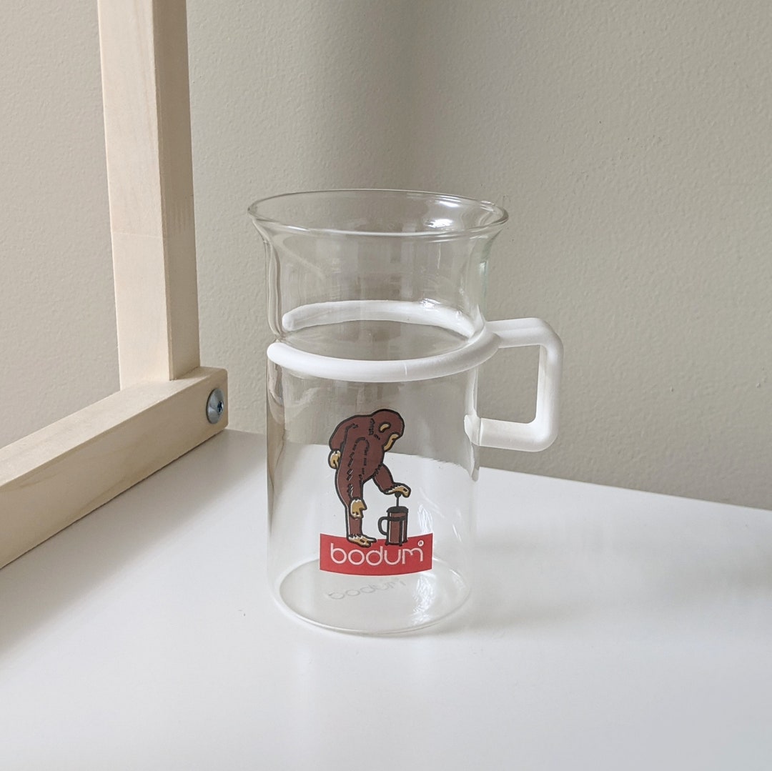 Vintage Monkey White French Press Bistro Coffee Mug by Bodum Clear ...