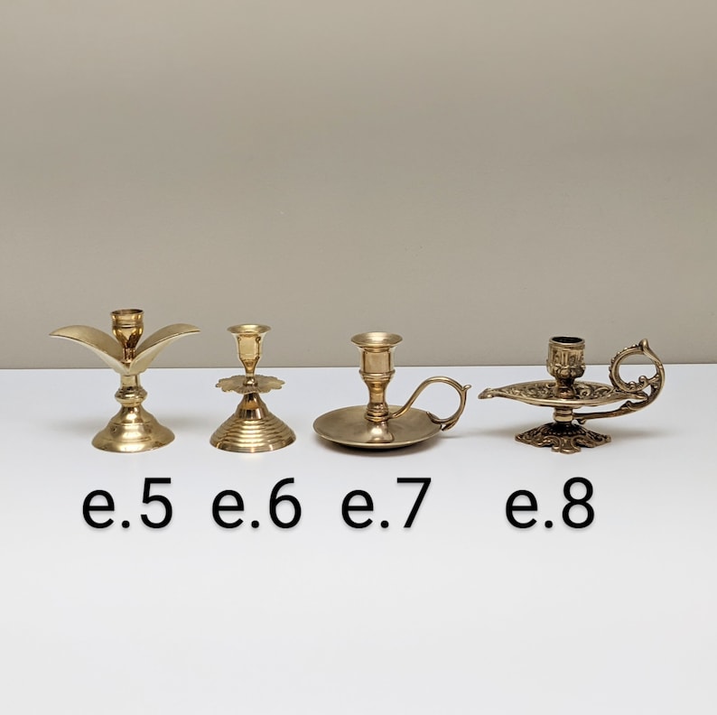 Vintage Brass Candlestick Holder: Boho Home Decor (sold Individually ...