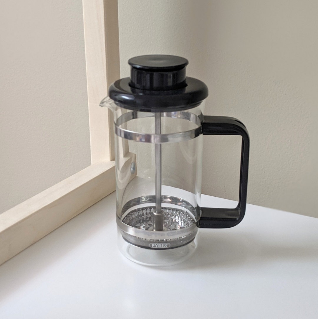 Vintage Small Black French Press Bistro Coffee Maker by Pyrex | 1.5 ...