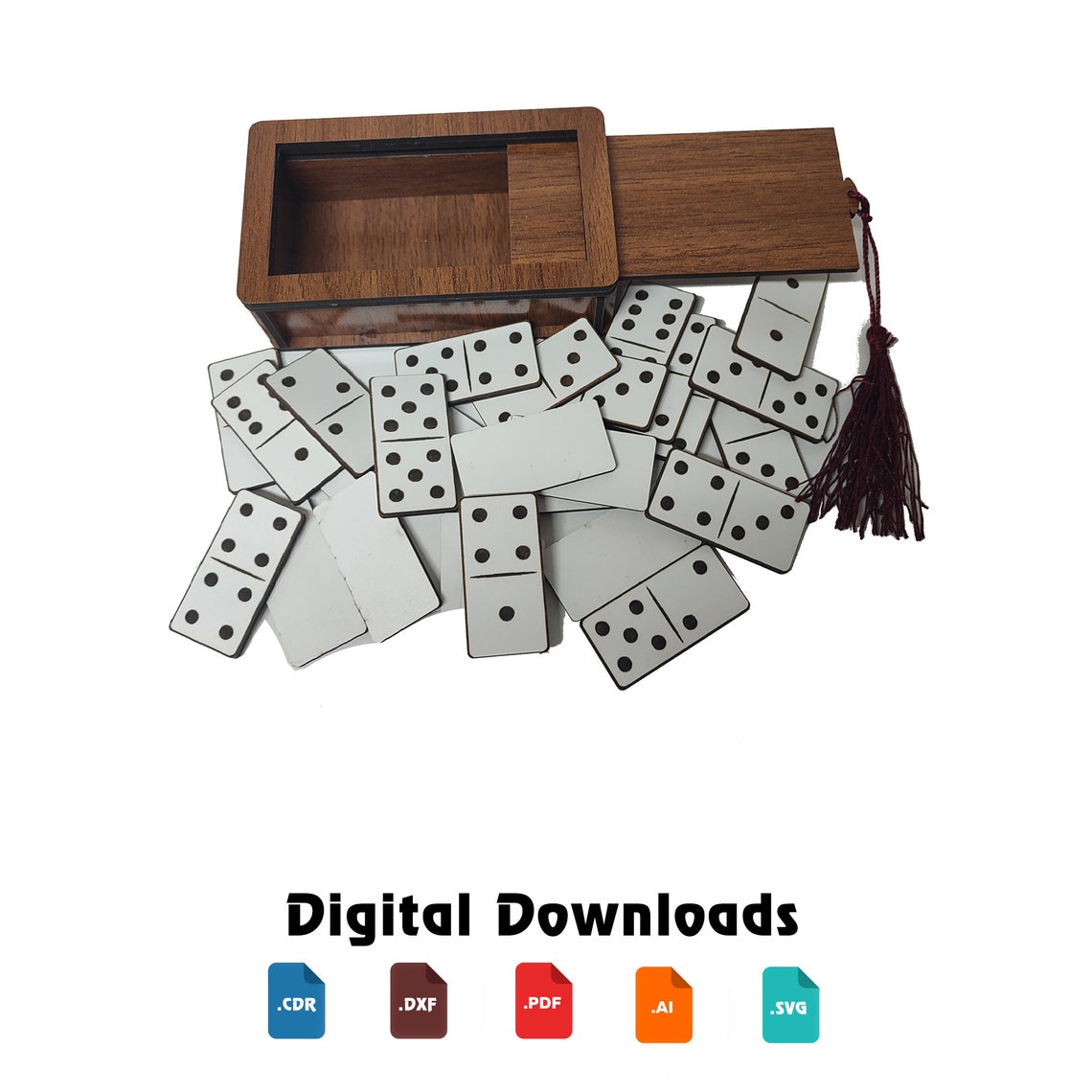 Dominos Toys Svg, Domino Set Laser, Laser Cut Dominos, Dominos Box ...