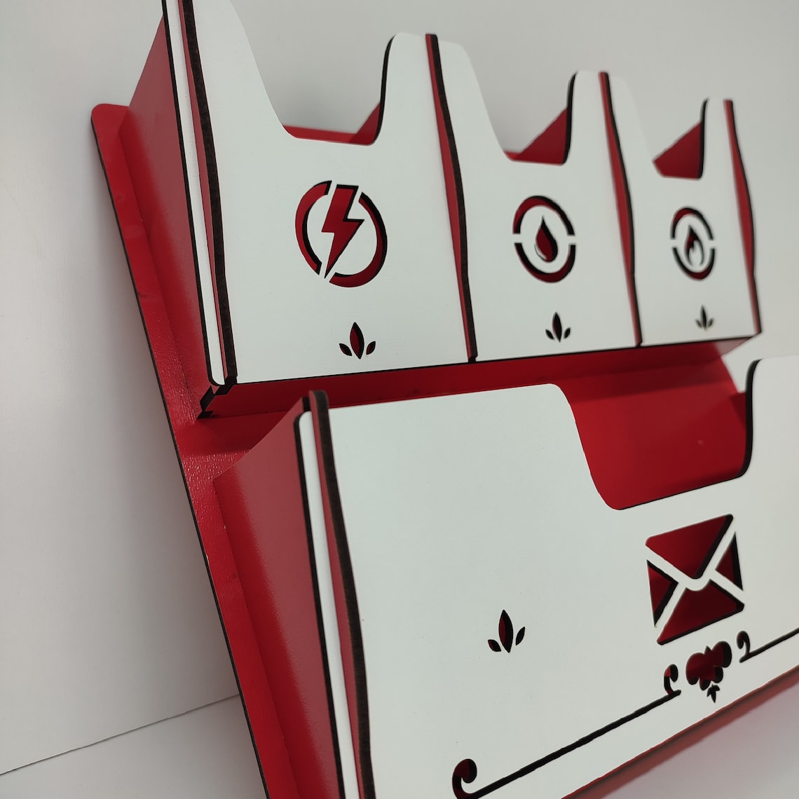 Mailbox Dxf Files, Wedding Post Box Laser Cut File, Mail Organizer Dxf ...