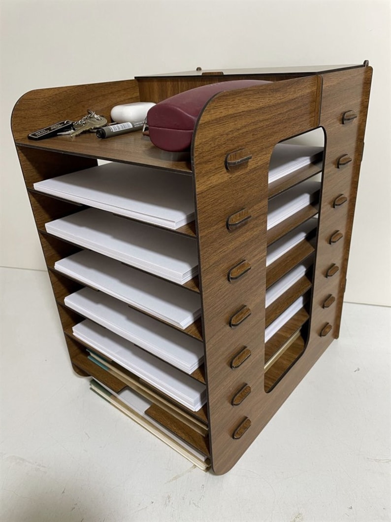 Personalized Wood Desk Organizer / Wooden Letter Tray / Wooden - Etsy