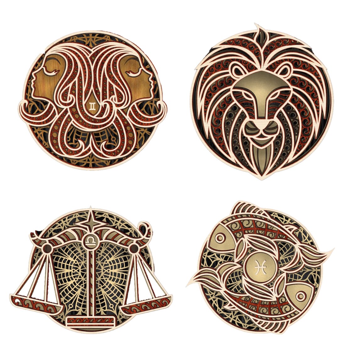 Zodiac Laser Cut, Zodiac Glowforge Files, Glowforge Zodiac, Zodiac Svg ...