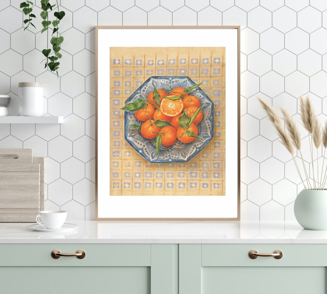 Oranges Fine Art Print by Val Archer - Kitchen Art, Fruit Print, Orange ...