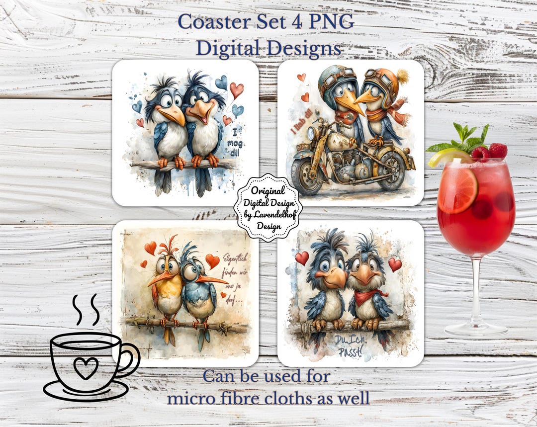Sublimation Coasters 4 Png Bundle • Gifts for Couples, Design for Love ...