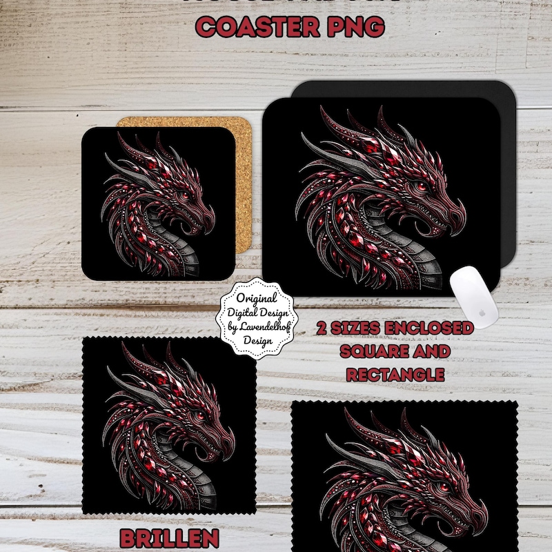Red Dragon Mouse Pad - Etsy