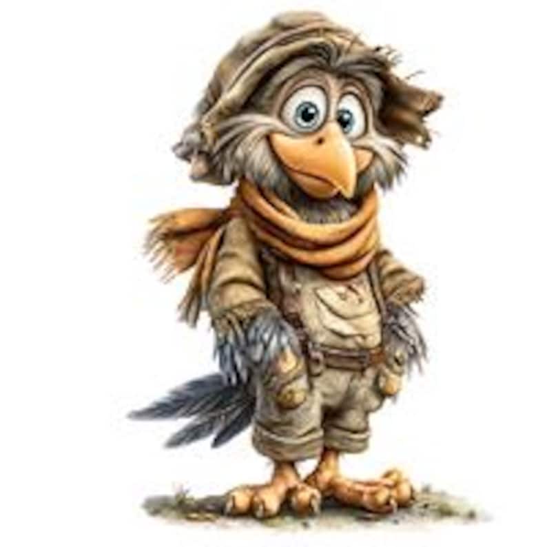 10 Cute Ravens Scarecrows Look PNG Bundle Print Crafts Sublimation DTF ...