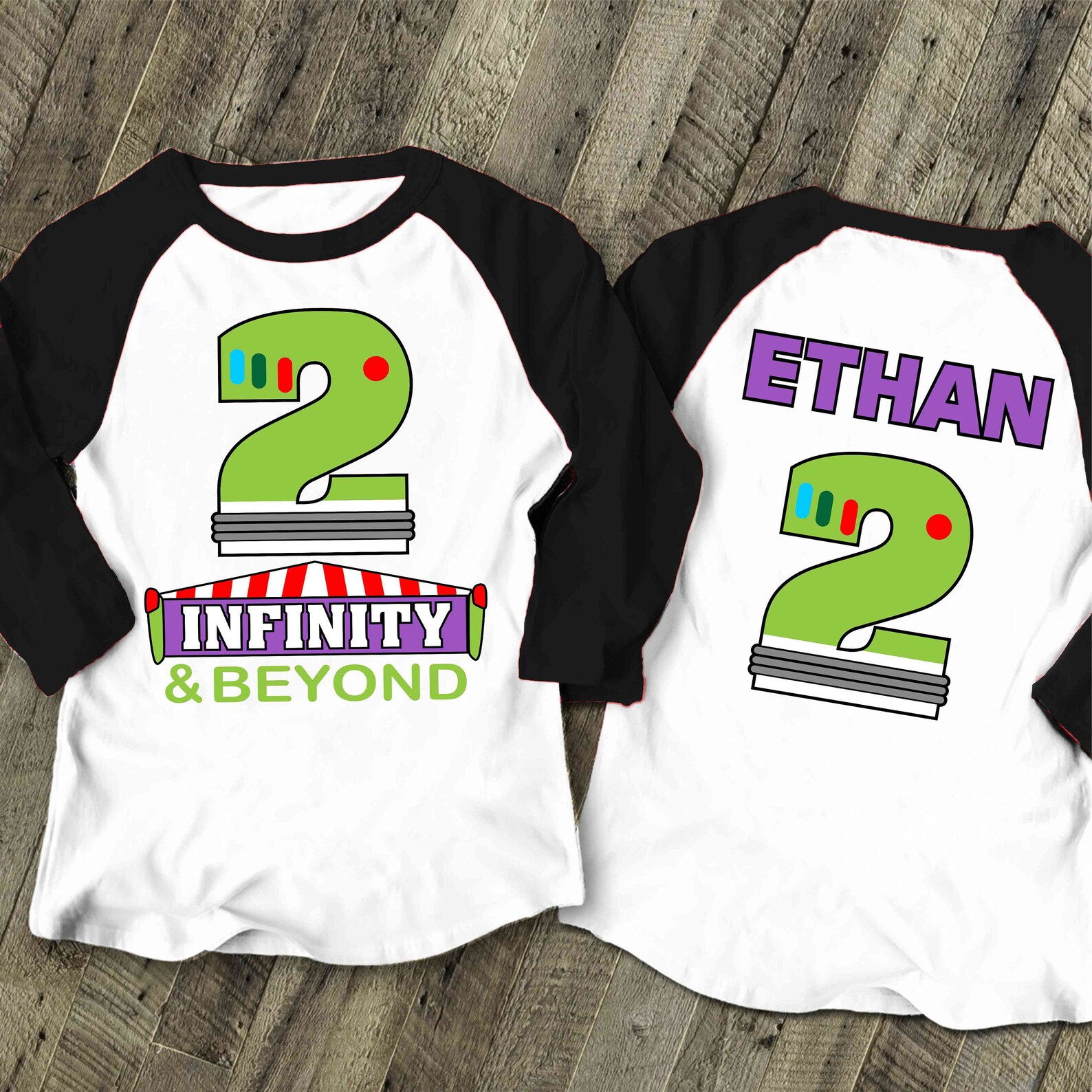 Two Infinity Birthday T Shirt Theme Party Buzz Lightyear - Etsy