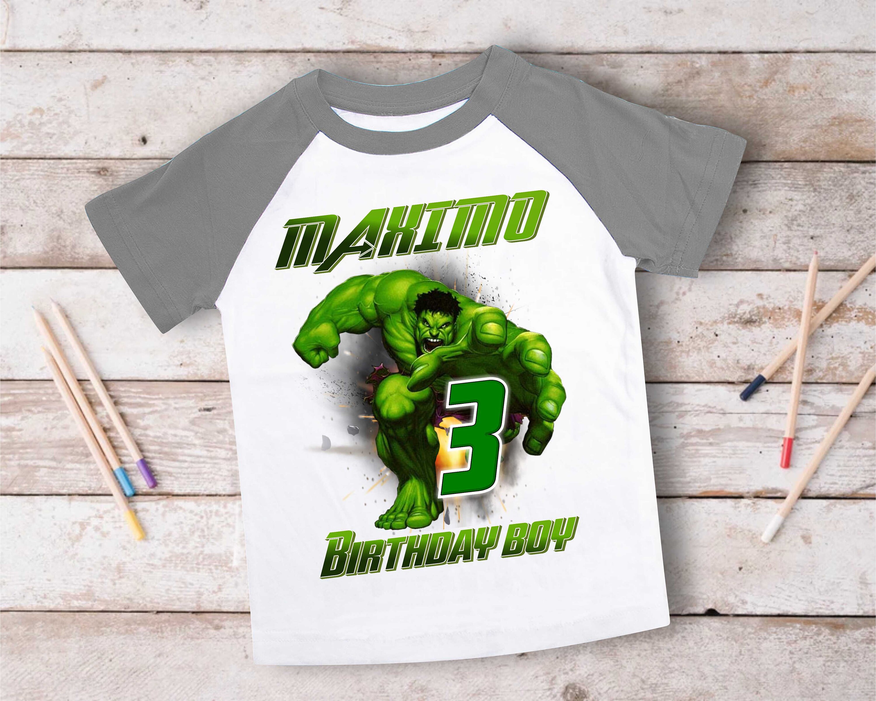 Incredible Hulk Birthday Shirt Boys