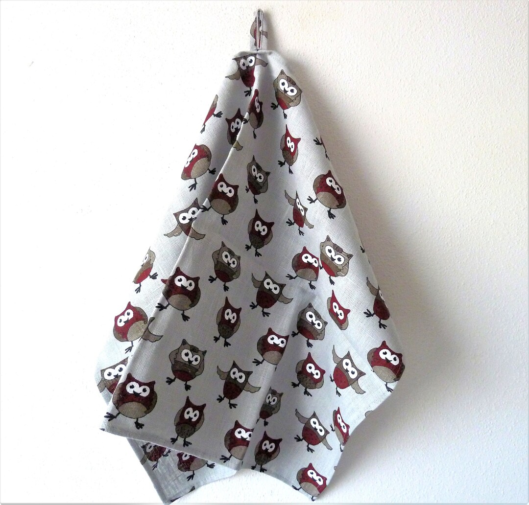 Owl Kitchen Towels, Owl Tea Towel, Kitchen Gift Linen Towel - Etsy