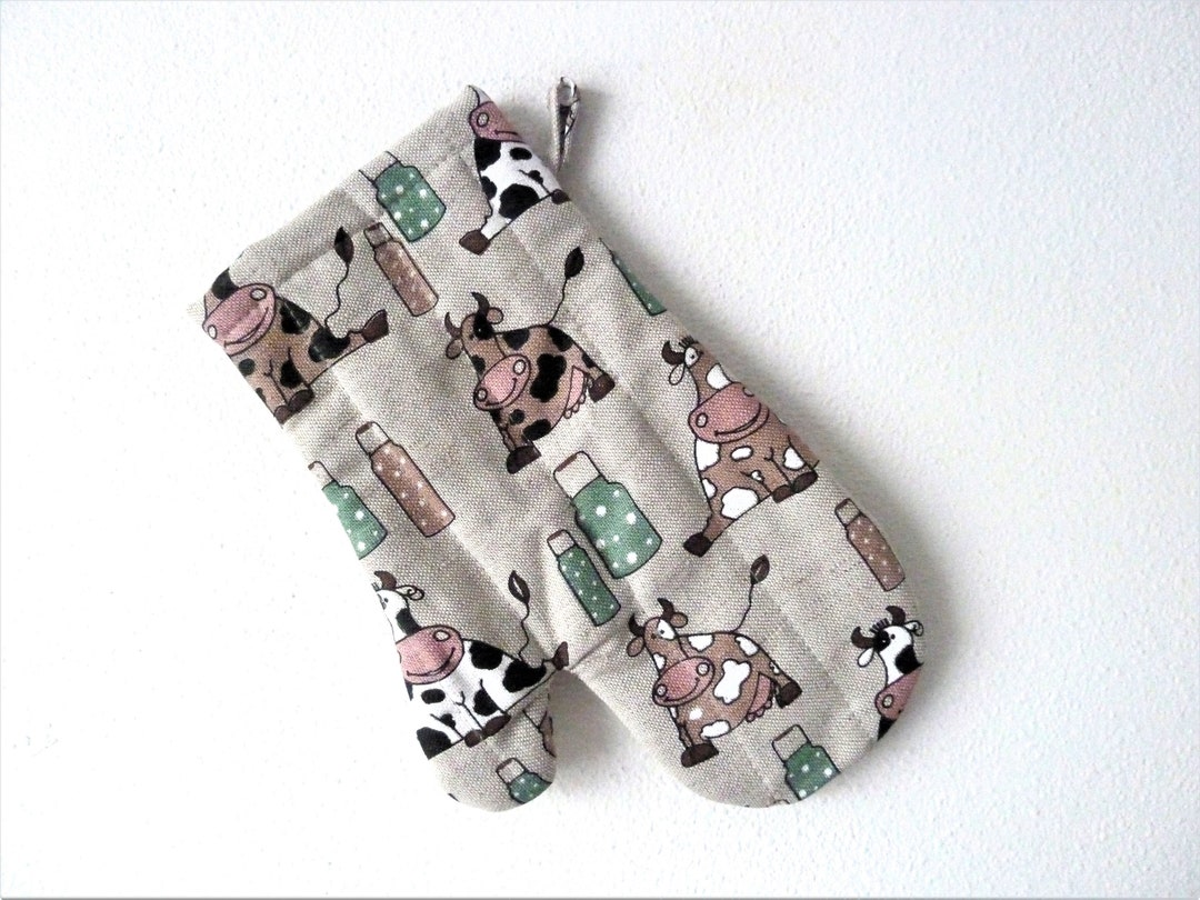 Cow Line Oven Glove, Kitchen With Cow Decor, Cow Kitchen Dceor, Cow ...