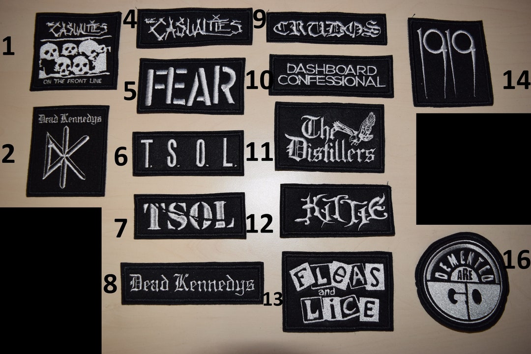Punk Band Embroidered Patch Custom Colors Bands Patches Post - Etsy ...