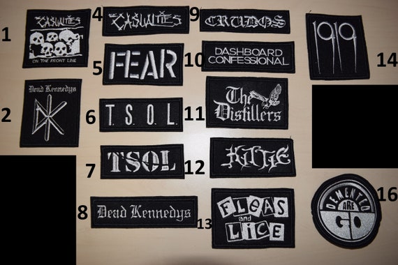 Punk Band Embroidered Patch Custom Colors Bands Patches Post - Etsy ...