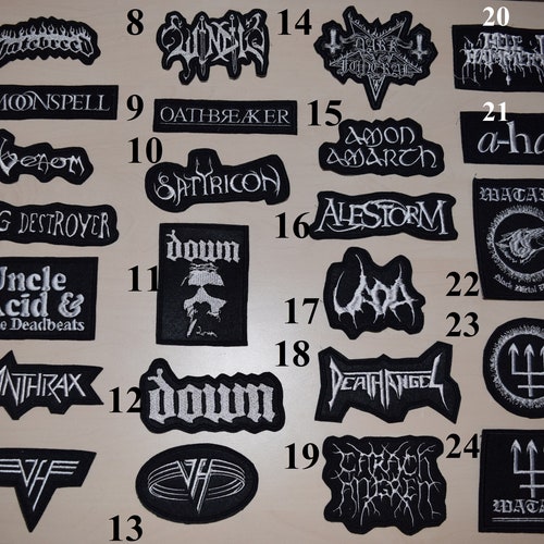 Black/death/doom/heavy Metal Patches 22 - Etsy