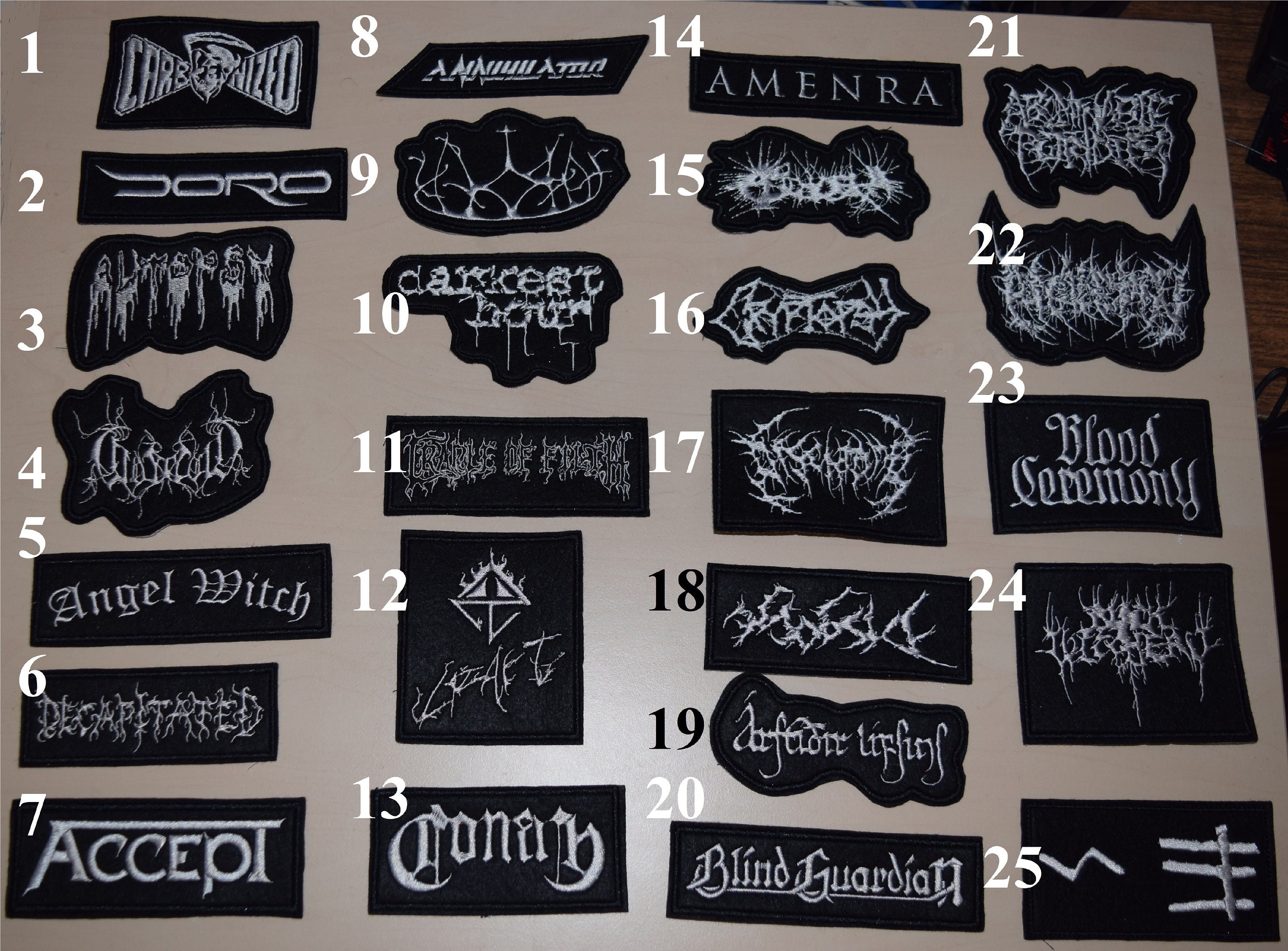 Embroidered Patch Black Metal Death Metal Heavy Metal Doom - Etsy Australia