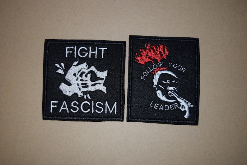 Anti Nazi Patch Embroidered Follow Your Leader Fight Fascism - Etsy Canada