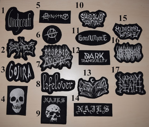 Embroidered Patch Black Metal Death Metal Heavy Metal Doom - Etsy UK