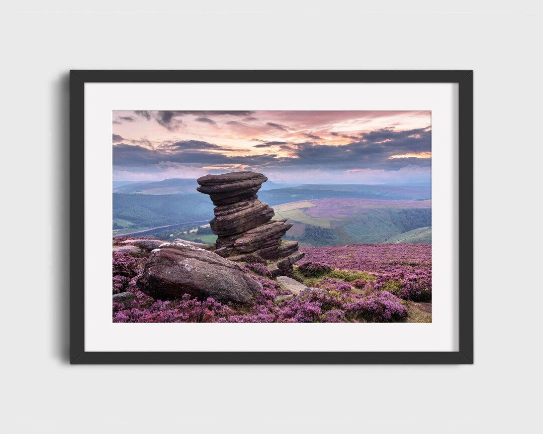 Derwent Edge Sunset Print, Peak District Wall Art - Etsy