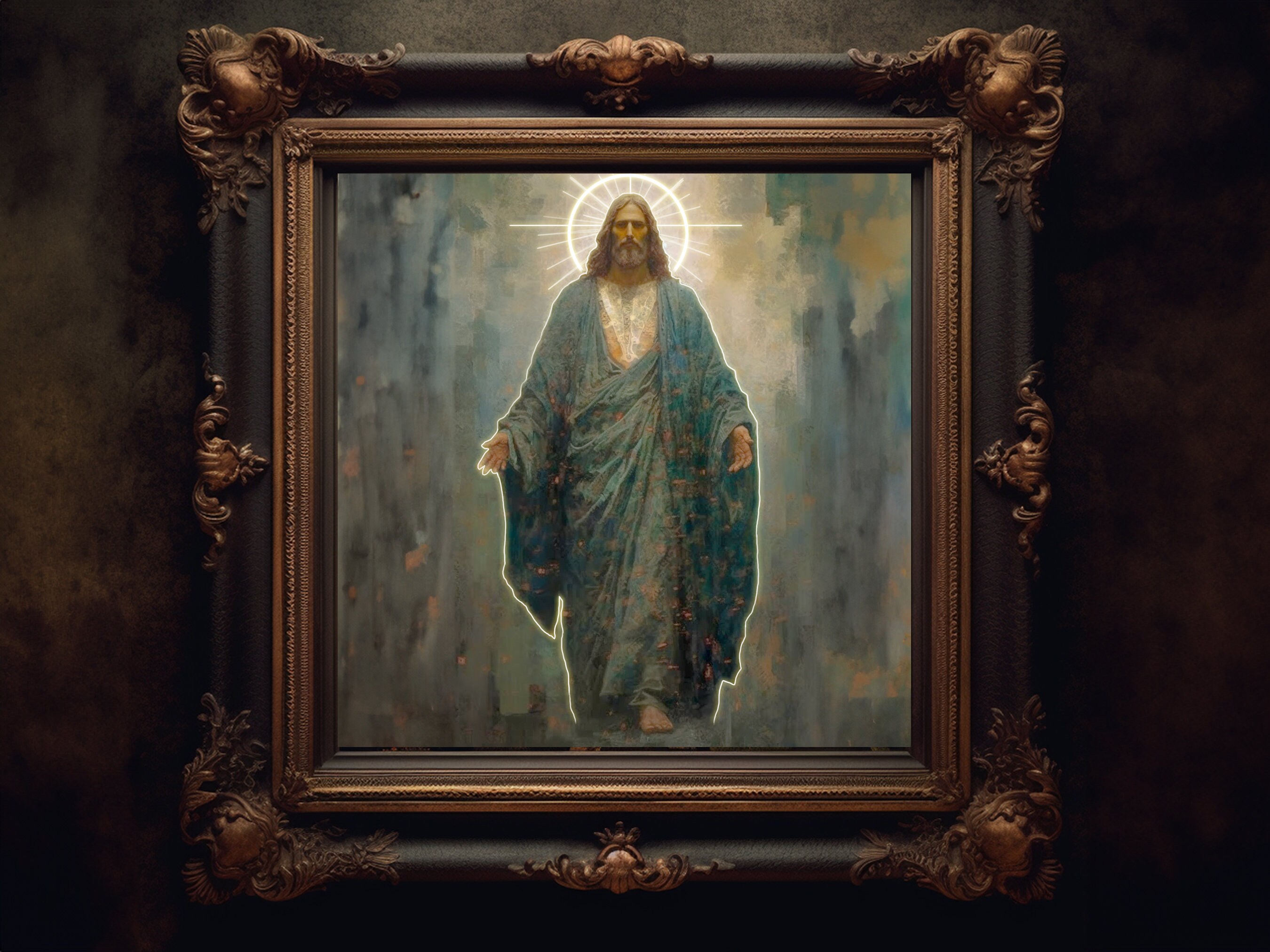 Catholic Jesus Painting. Wall Art (instant Download Jpeg.) - Etsy
