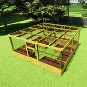 STORMIE 20 Ft Stormproof Polytunnel Greenhouse High Tunnel Wood Framed ...
