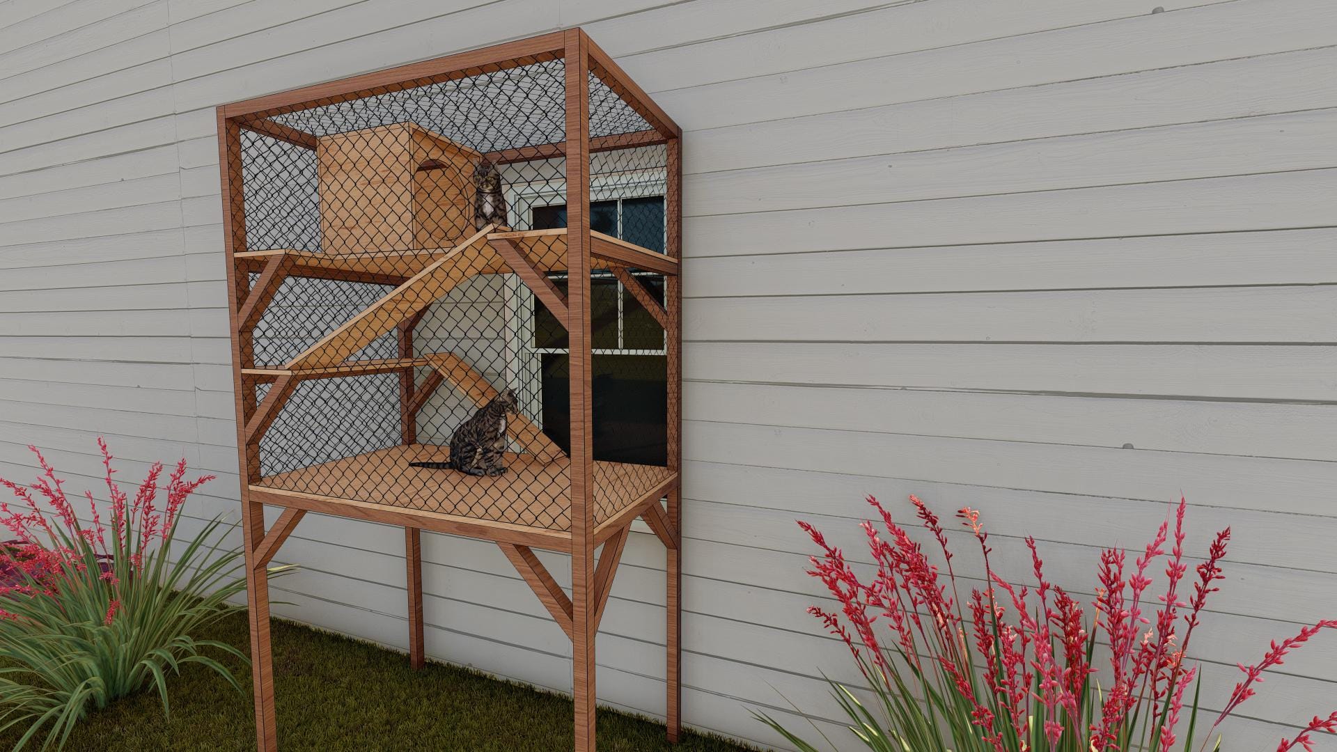 Window Catio Plans: DIY Outdoor Cat House (PDF Downloadable File) - Etsy
